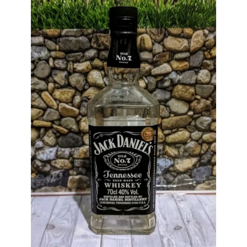 Jual Promo !!! Botol bekas minuman Miras import Jack Daniels /Jackd/JD/koleksi/pajangan ...