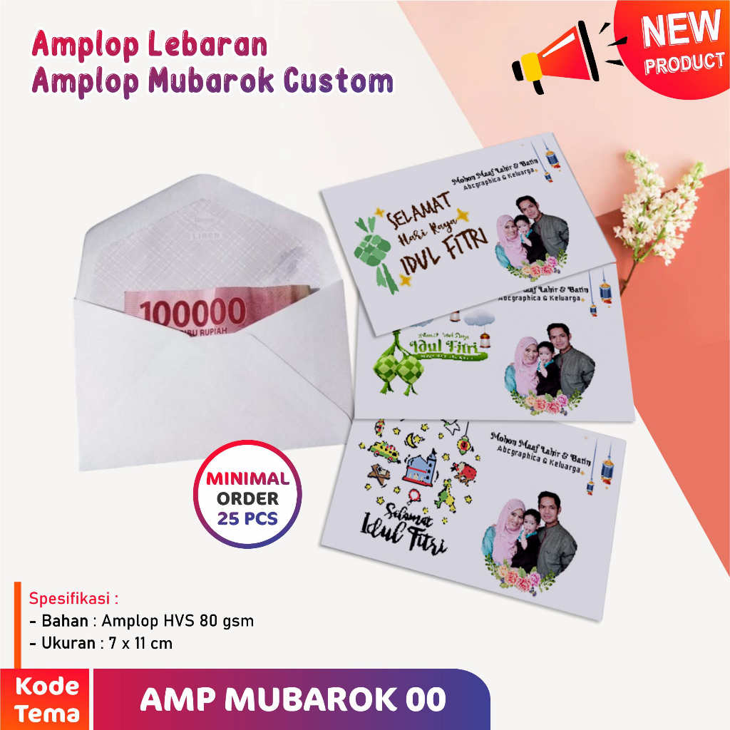 Jual Amplop lebaran Custom / Amplop Lebaran Custom foto dan nama ...