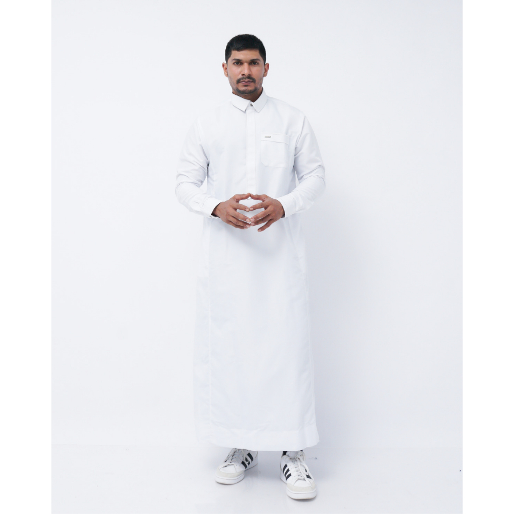 Jual JUBAH GAMIS SHAHAMA PREMIUM QATAR SHB-114 WHITE | Shopee Indonesia