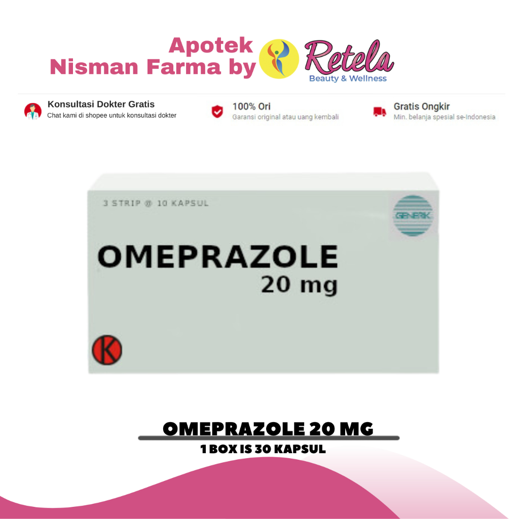 Jual OMEPRAZOLE 20MG 1 BOX 30 CAPSUL | Shopee Indonesia