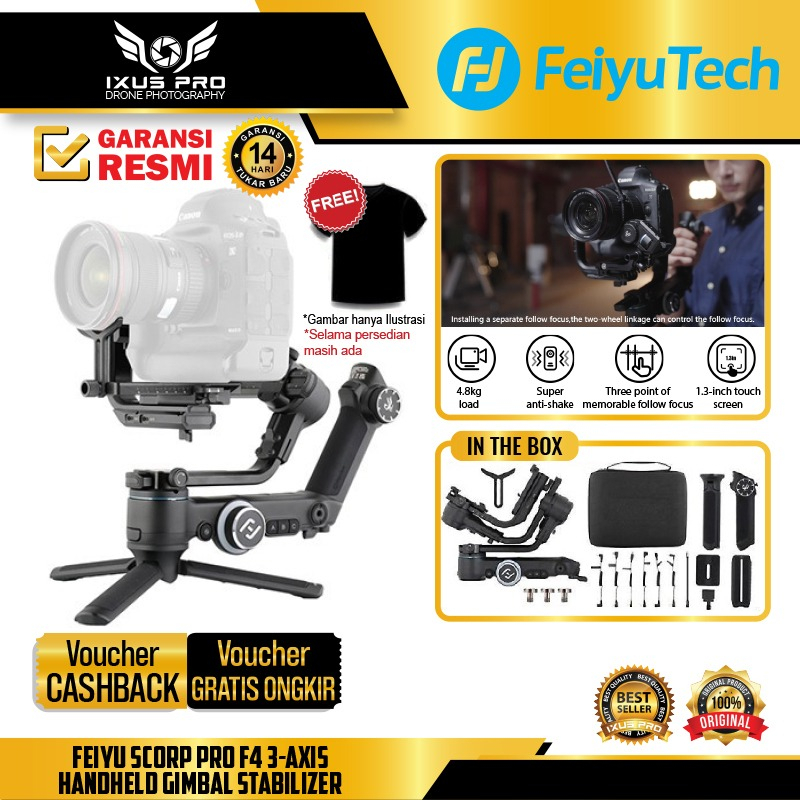 Jual Feiyu Scorp Pro F4 3-Axis Handheld Gimbal Stabilizer | Shopee Indonesia