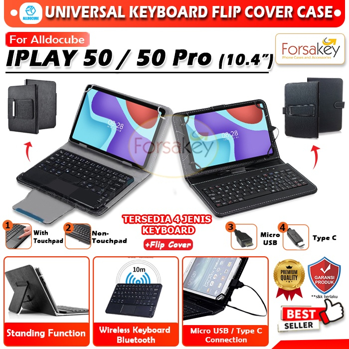 Jual ALLDOCUBE iPlay 50/ i play 50 pro 10.4 FLIP SMART KEYBOARD MAGNET ...