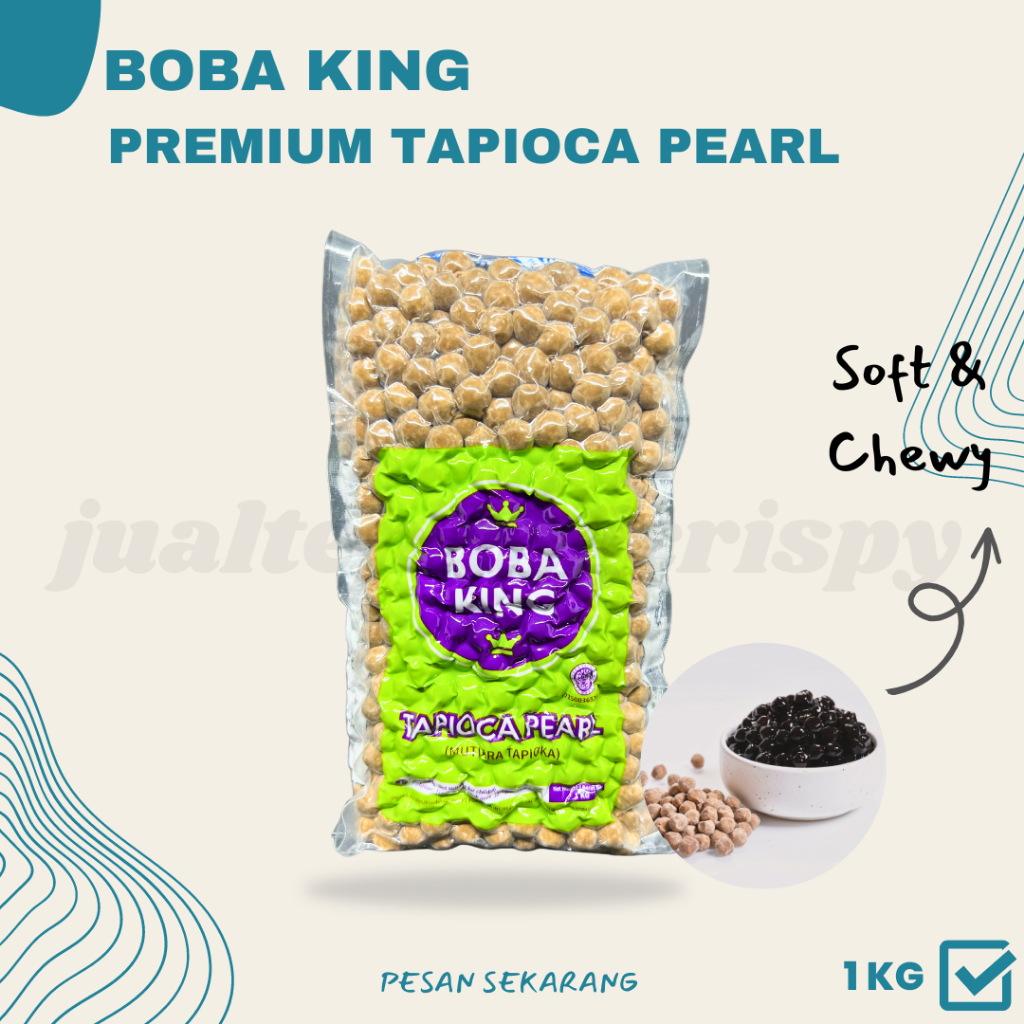 Jual BOBA KING Premium Tapioca Pearls Original / Boba Instan Kemasan 1 ...