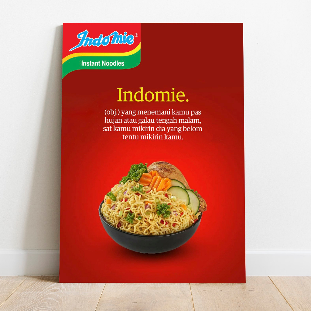 Jual Poster Indomie Arti Definisi Makna Instant Noodles Hujan | Shopee ...