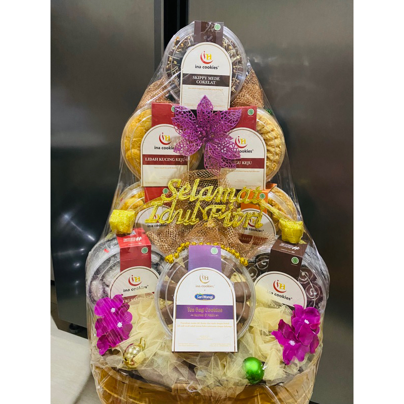 Jual READY PARCEL LEBARAN HAMPERS MEWAH CANTIK MURAH isi kue kering INA ...