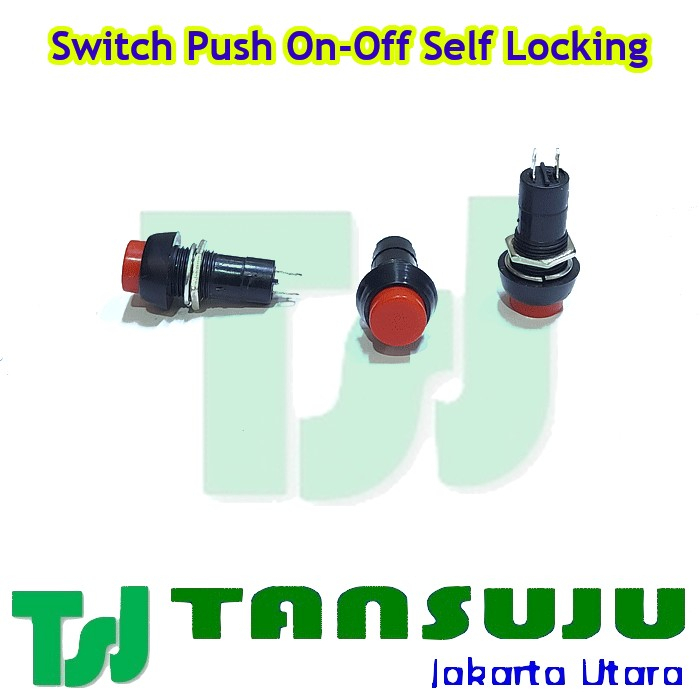 Jual Switch Push On Off Self Locking 2 PIN 2P Saklar Tombol Power Bulat ...