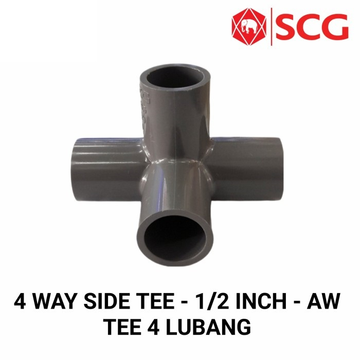 Jual SCG 4 WAY SIDE TEE AW 1 INCH | Shopee Indonesia