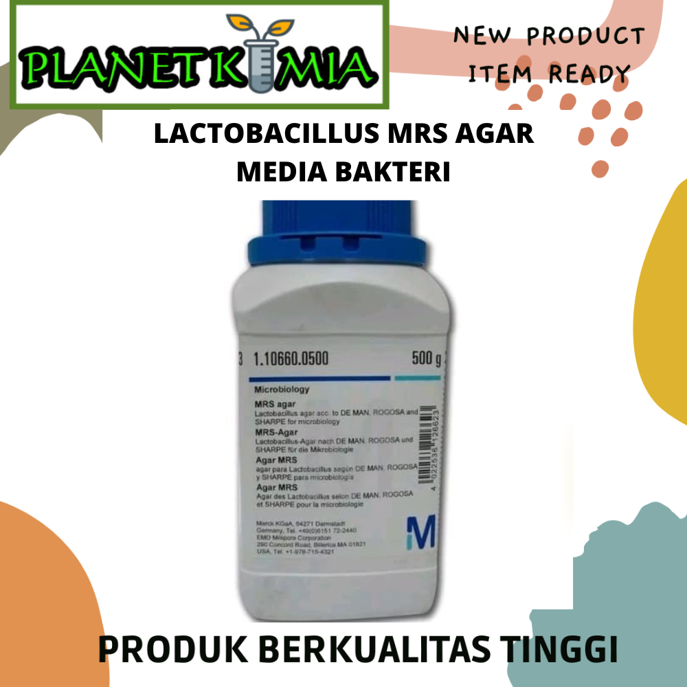 Jual LACTOBACILLUS MRS AGAR MERCK 50 GR DAN 100 GR MEDIA BAKTERI MIKROBIOLOGI BEST QUALITY ...