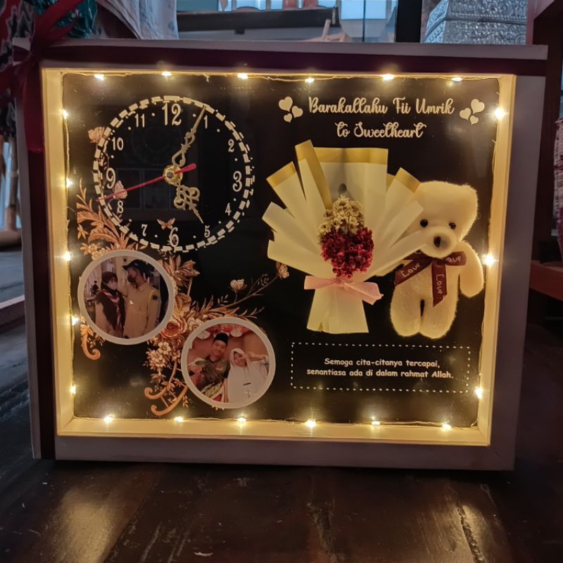Jual hadiah wedding anniversary birthday frame buket boneka | Shopee ...