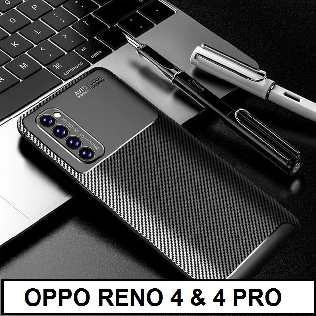 Jual CASE OPPO RENO 4 RENO 4 PRO SOFTCASE AUTOFOCUS SLIM CARBON FIBER ...