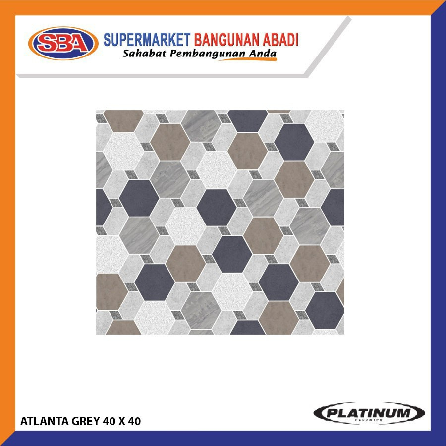 Jual KERAMIK LANTAI 40X40 PLATINUM ATLANTA GREY KWA | Shopee Indonesia