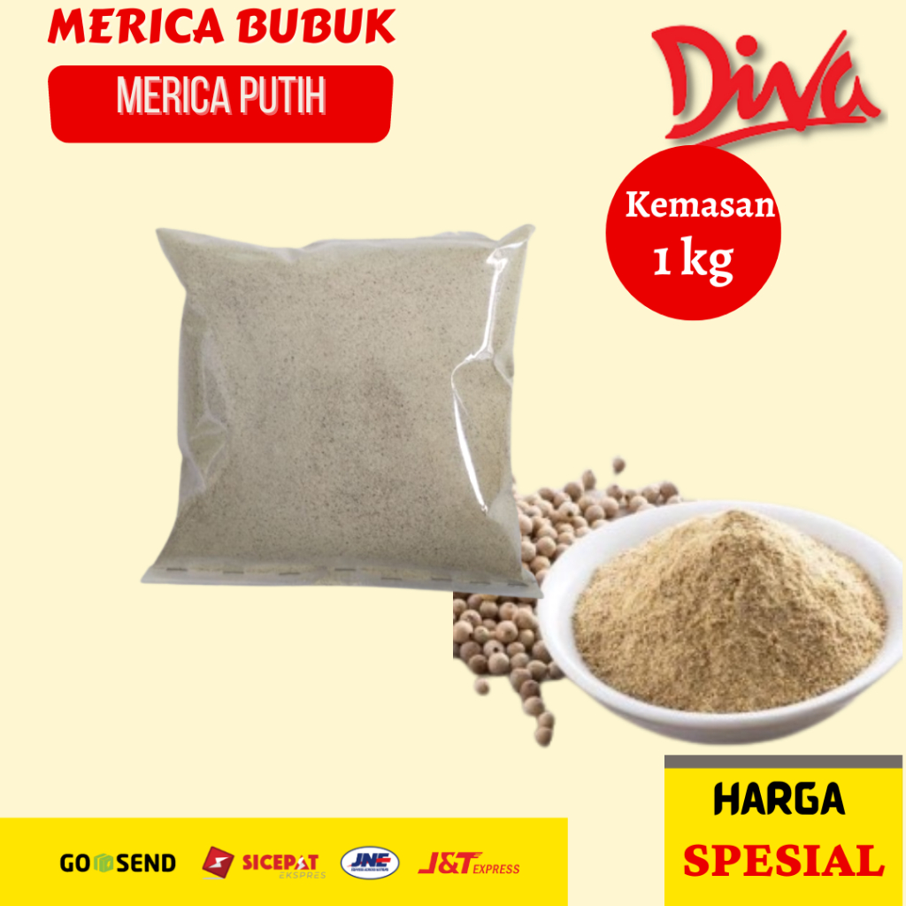 Jual Merica Bubuk Putih | Rempah | Merica Putih Halus | Shopee Indonesia