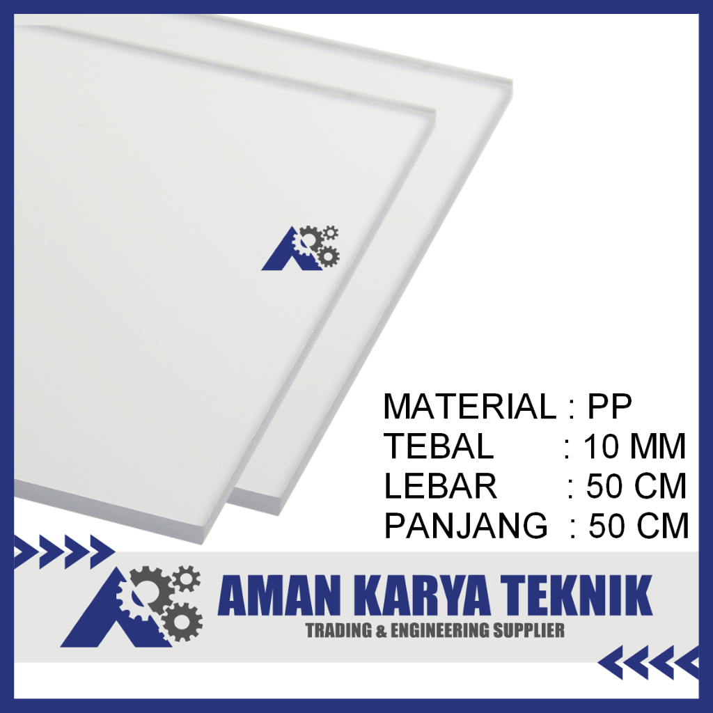 Jual Polypropylene / PP Lembaran ( PP Sheet ) 10 mm x 50 cm x 50 cm | Shopee Indonesia