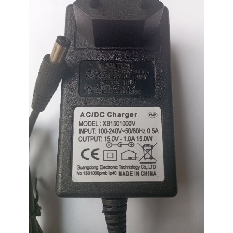 Jual Adaptor Charger Mainan Mobil Mobilan Aki 15V 1.0A XB1501000V ...