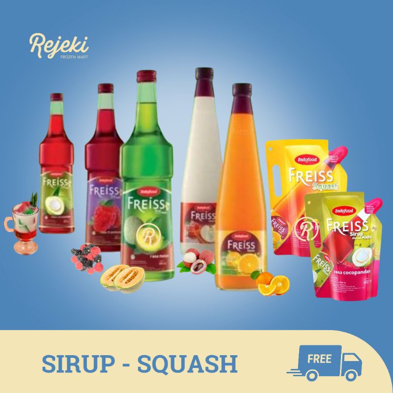 Jual Freiss Sirup Leci Frambozen Cocopandan Melon Orange Squash ...
