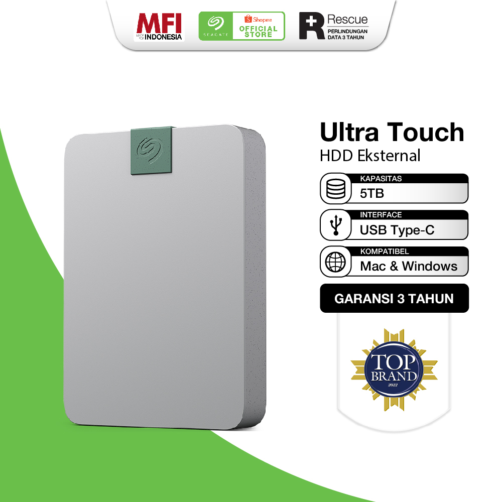 Jual Seagate Ultra Touch HDD / Hardisk Eksternal 5TB USB-C | Shopee ...