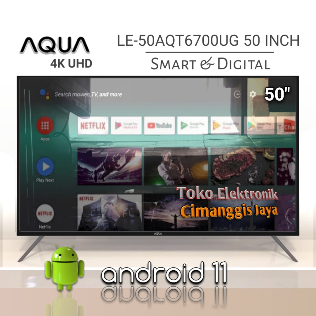 Jual tv led Aqua 50 inch digital android 4K UHD | Shopee Indonesia