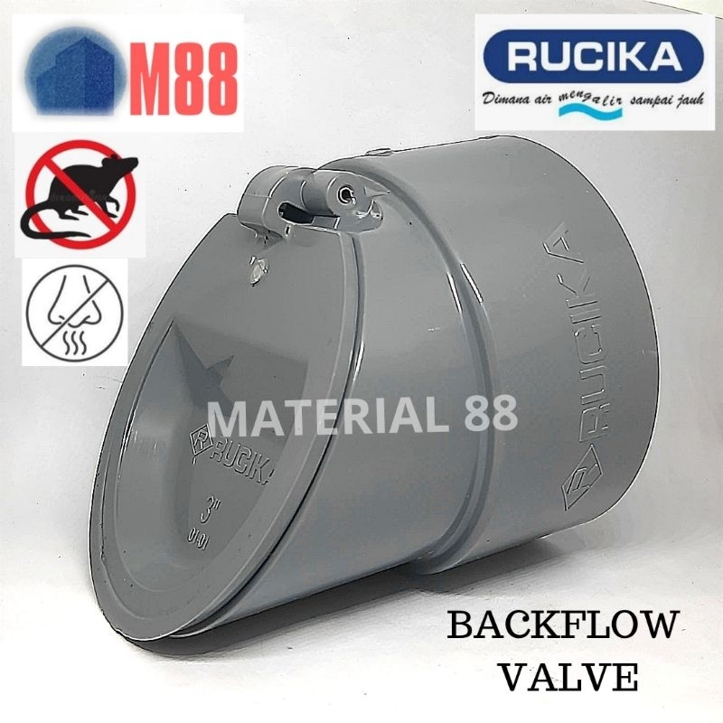 Jual RUCIKA Backflow Valve 4 inch Anti Tikus, Serangga, Bau, Arus Balik ...