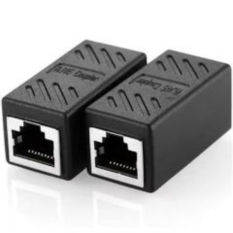 Jual BARREL KONEKTOR RJ45 SAMBUNGAN KABEL LAN BESI HITAM HIGH QUALITY ...