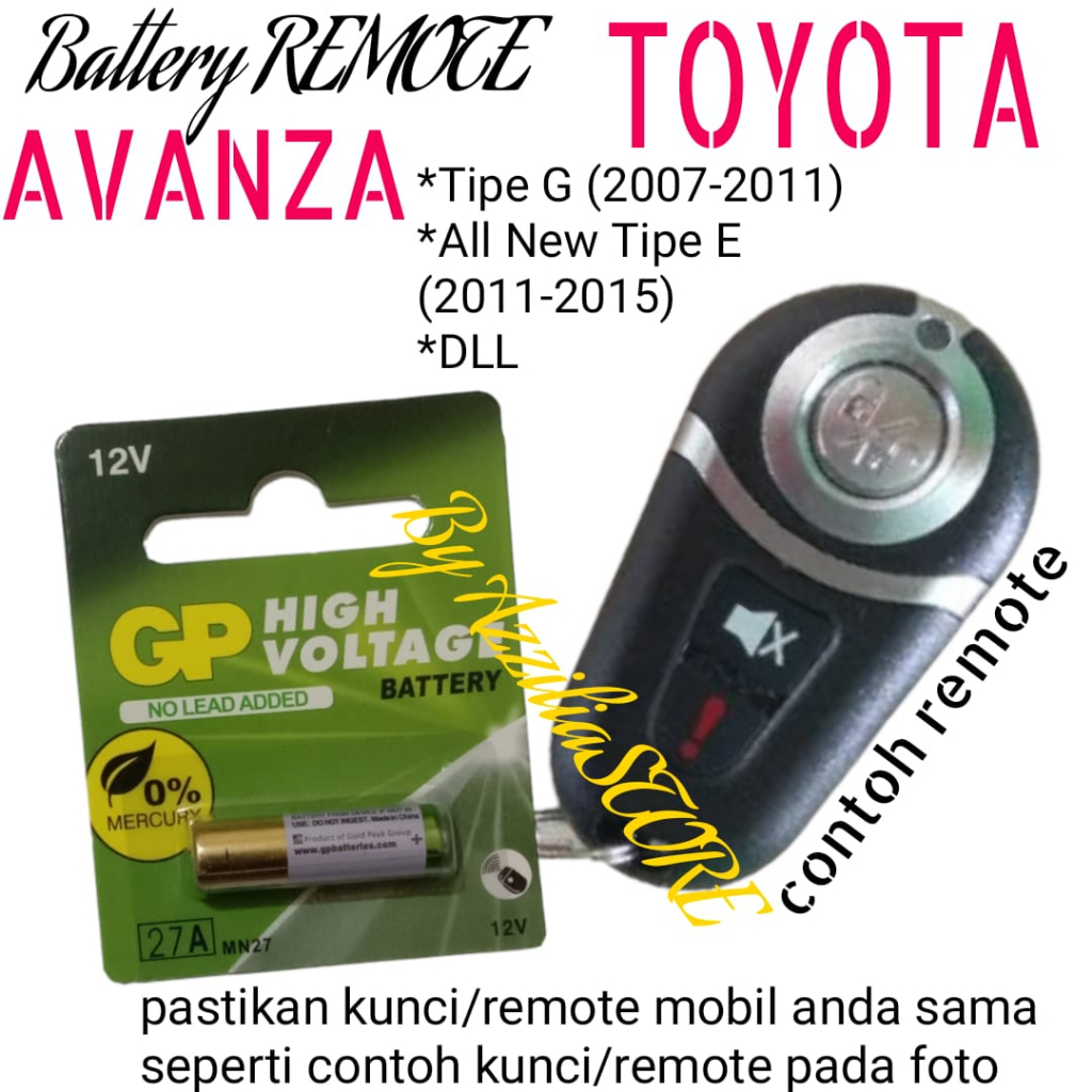 Jual Battery Baterai Batrai Batere Batre Untuk Remote Remot Kunci Mobil ...