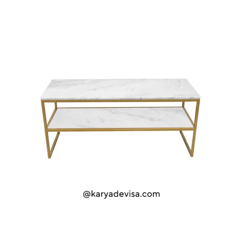 Jual meja ambalan 2 tumpuk / coffee table marble / meja minimalis ...