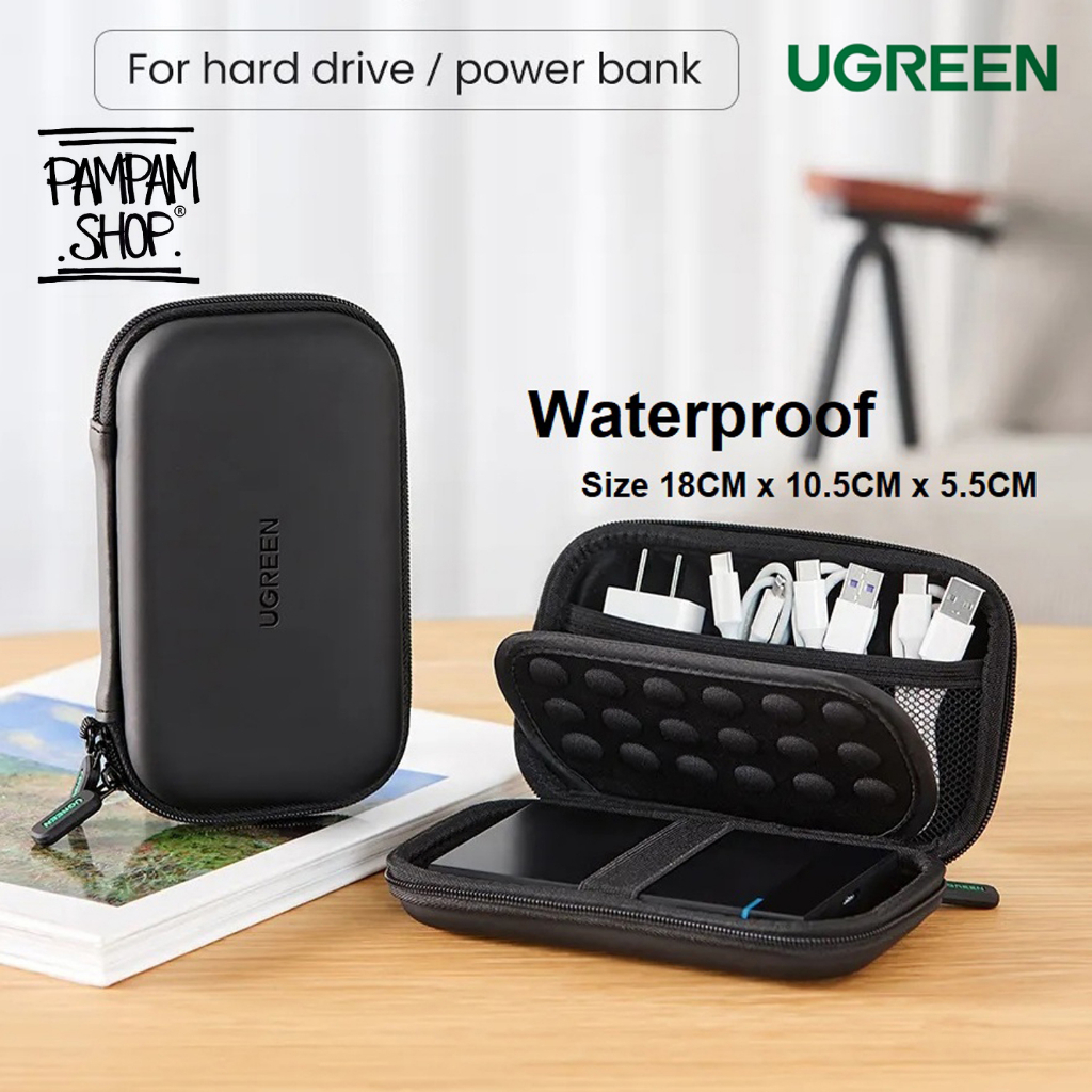 Jual UGREEN ORIGINAL Organizer Hard Case Large Pouch Black Eva Bag ...