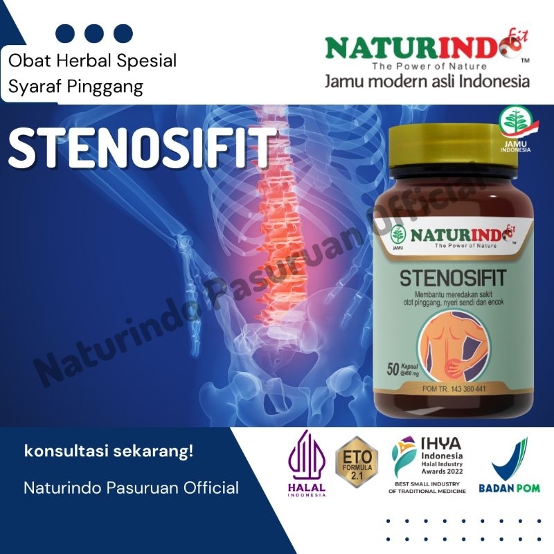 Jual STENOSIFIT Obat Herbal Sakit Pinggang Saraf Kejepit Kecetit ...