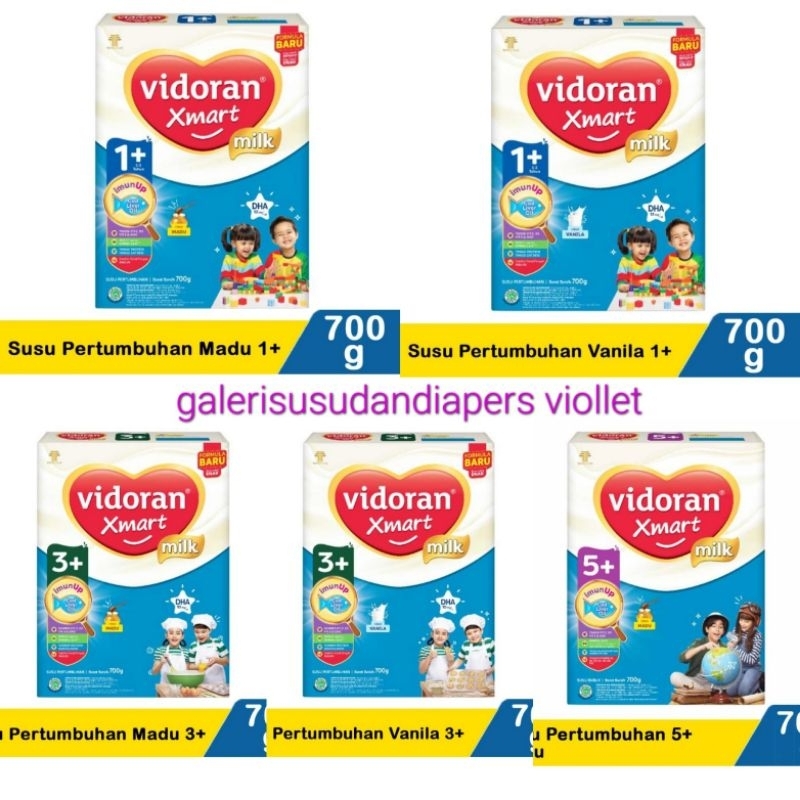 Jual Vidoran Xmart 1+/3+/5+ Madu/Vanila 700gr | Shopee Indonesia