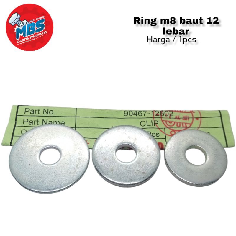 Jual RING PLAT M8 BAUT 12 LEBAR TEBAL ORIGINAL UNIVERSAL GANJELAN BAUT ...