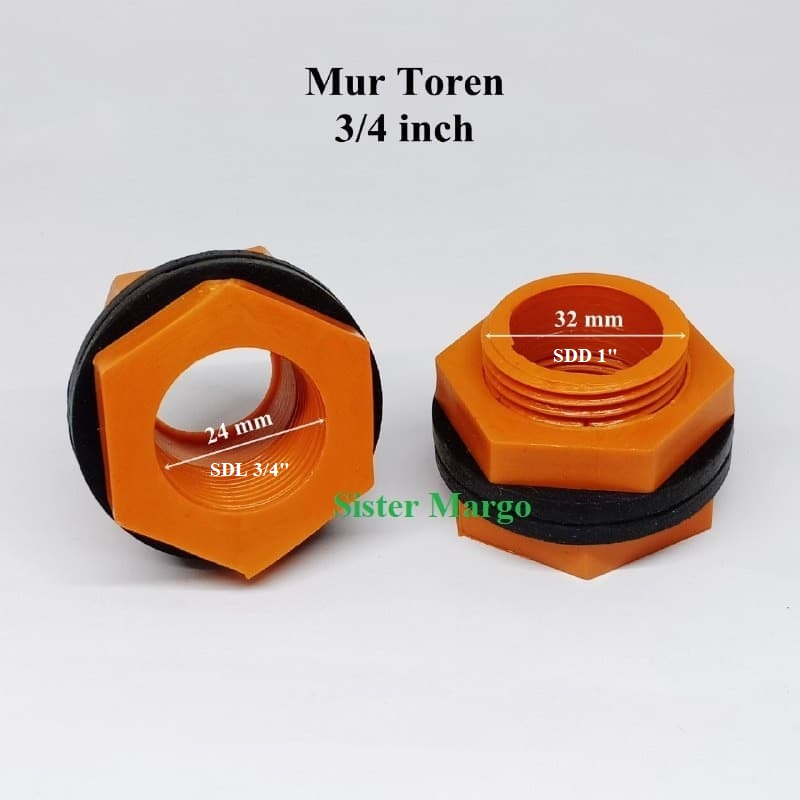 Jual Neple Fitting Torn Toren Tandon Orange 24 Ke 32 mm Flock Verlop ...