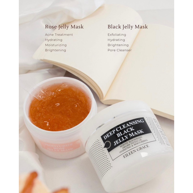 Jual (BISA GOSEND) Eileen Grace Rose Jelly Mask & Black Jelly Mask ...