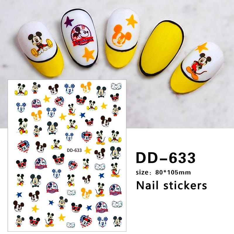Jual Stiker Kuku 3D Motif Mickey Mouse dan Hello Kitty/ Nail Stiker ...