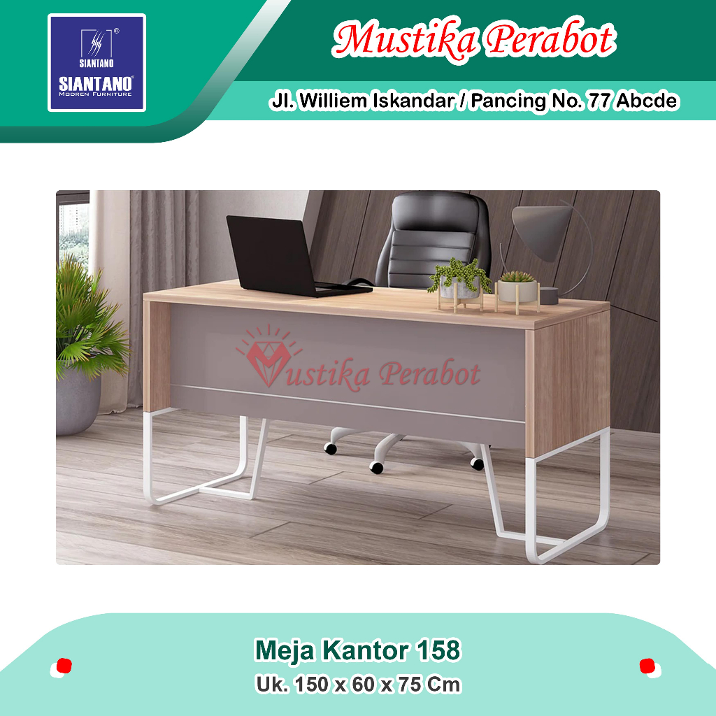 Jual Office Desk / Meja Kantor Minimalis 158 | Shopee Indonesia