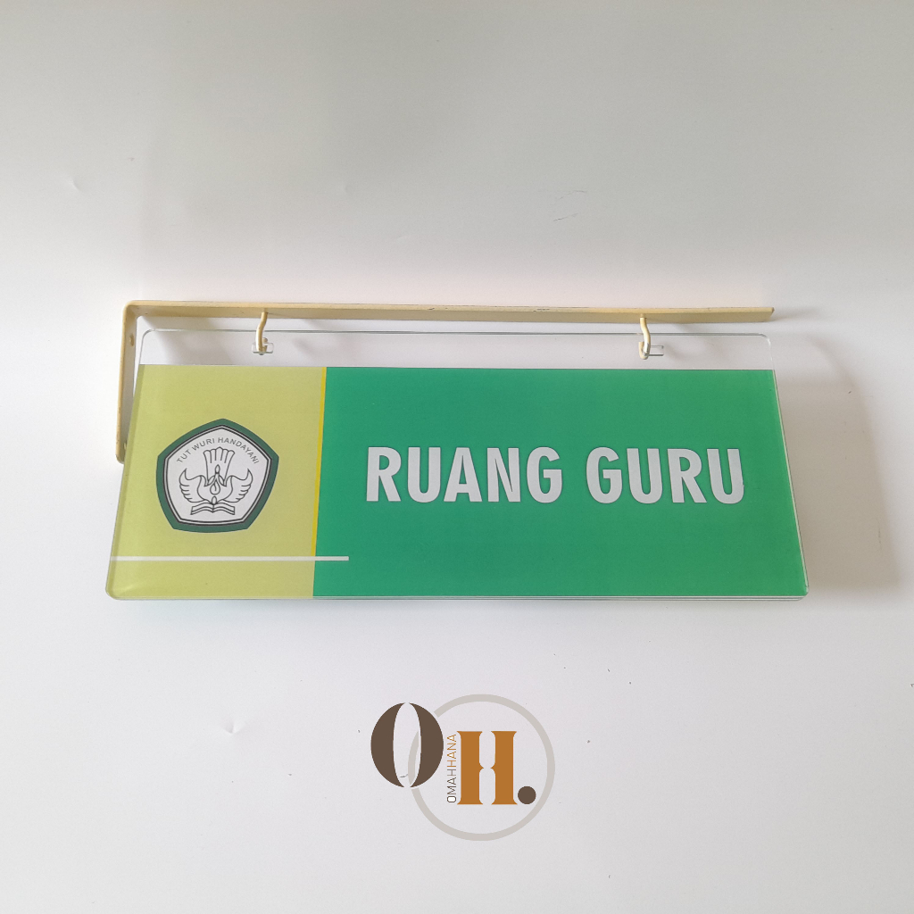 Jual Papan Nama Akrilik Ruang Guru, nama Ruang untuk Sekolah Siap Pakai ...