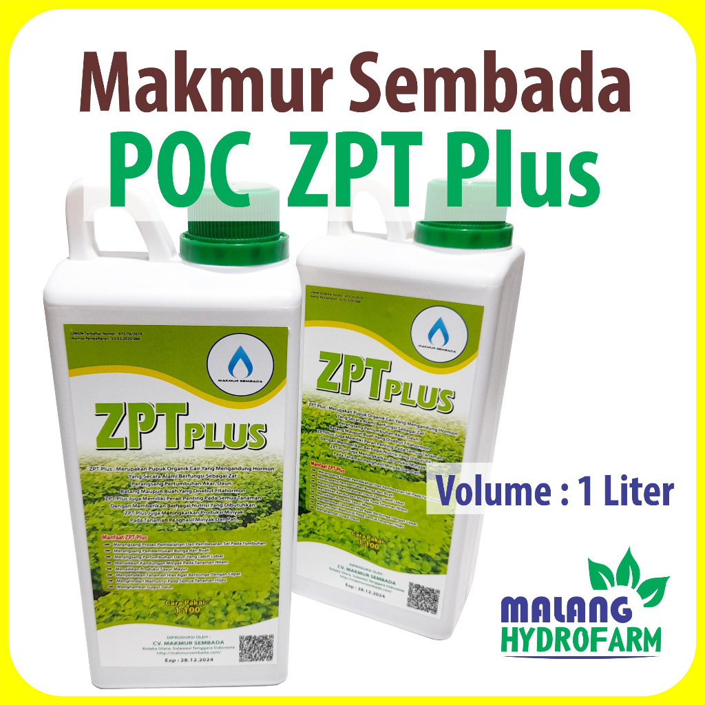 Jual Pupuk Organik Cair ZPT Plus 1 L POC pertumbuhan organic alami ...