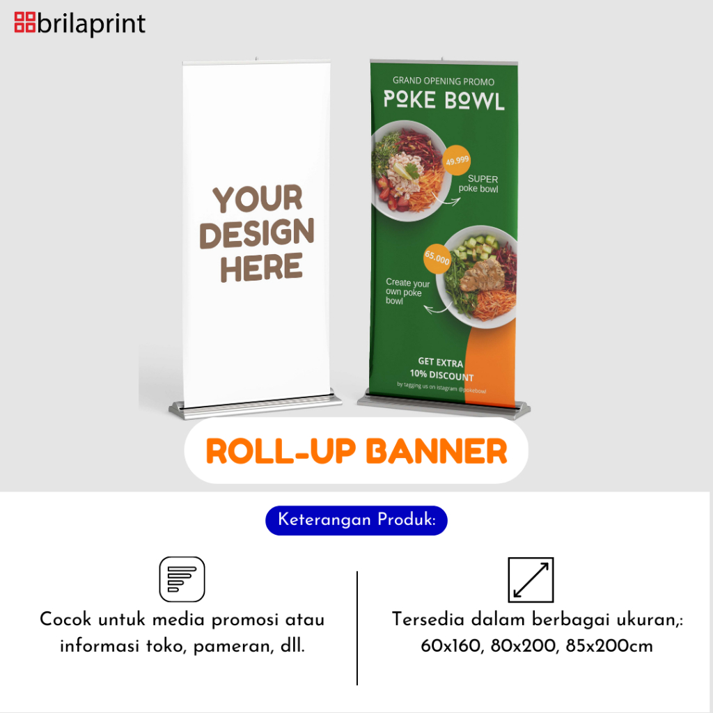 Jual Roll Up Banner / Standing Banner Alumunium | Shopee Indonesia