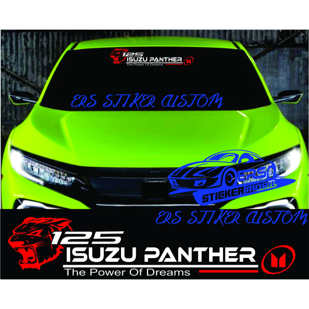 Jual STIKER STICKER KACA DEPAN MOBIL ISUZU PANTHER MOTIF MACAN CUTTING ...
