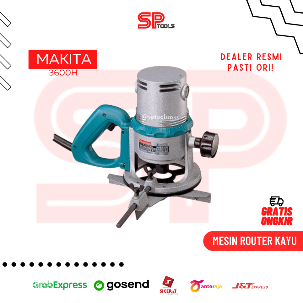 Jual MESIN ROUTER / PROFIL / TRIMMER KAYU 1/2" 12MM MAKITA 3600H 3600 H ...