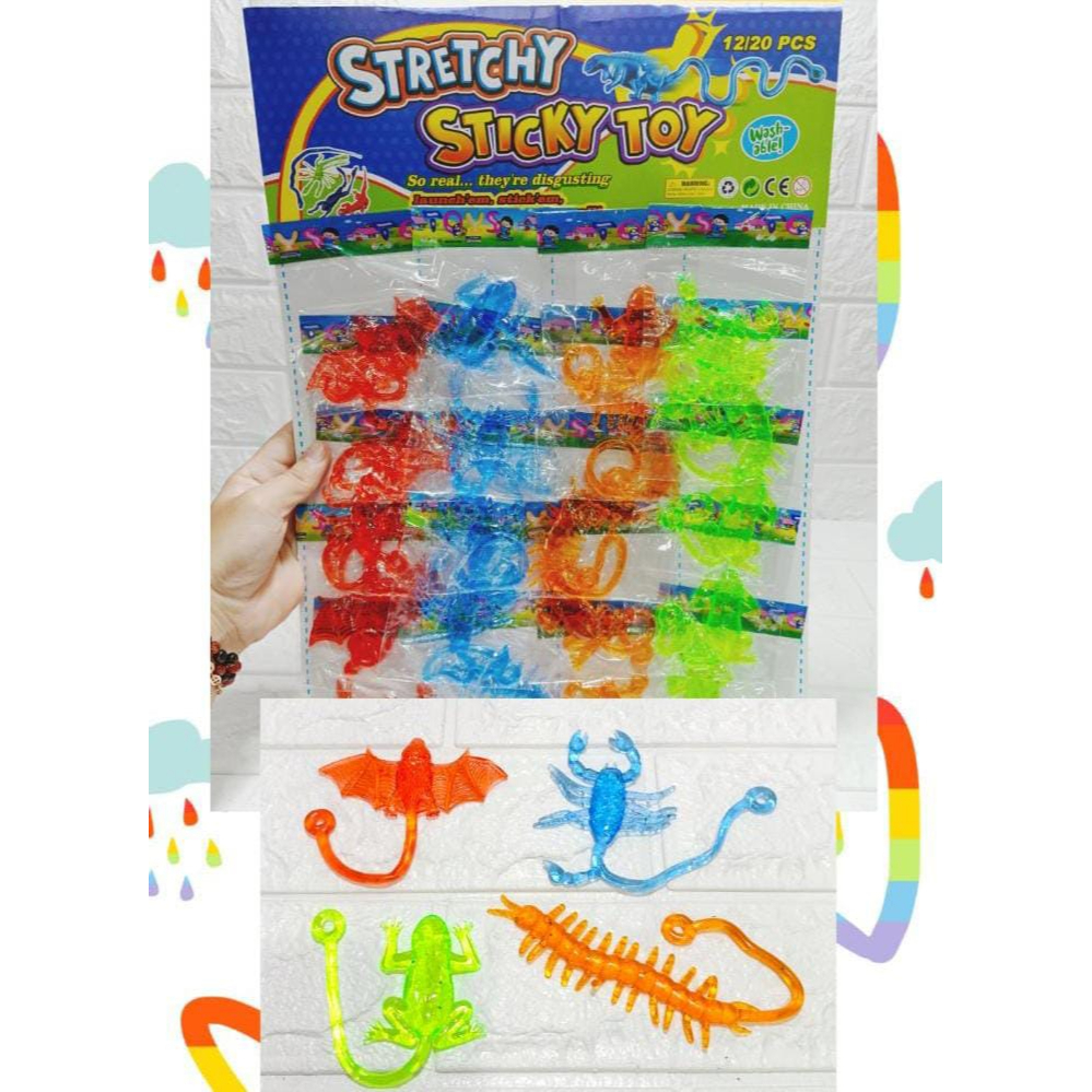 Jual Mainan Baru Sticky Toy Animal Sticky Toys 1 Pack Isi 4 Pcs/Hewan ...