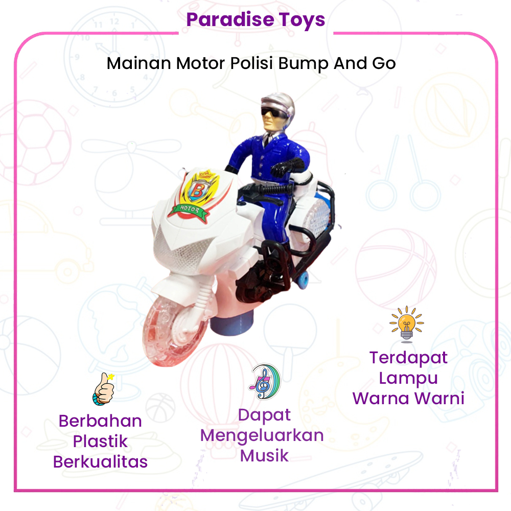 Jual Mainan Motor Police Motor Gede - Mainan Motor Polisi Bump And Go ...