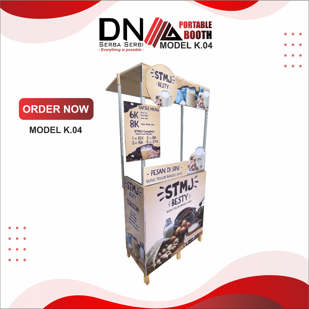 Jual Portable Booth Model K.04/Booth lipat dengan atap praktis/gerobak ...