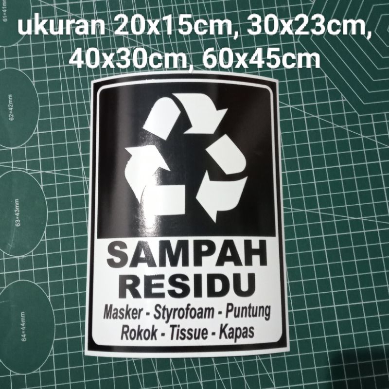 Jual stiker Sampah Residu | Shopee Indonesia