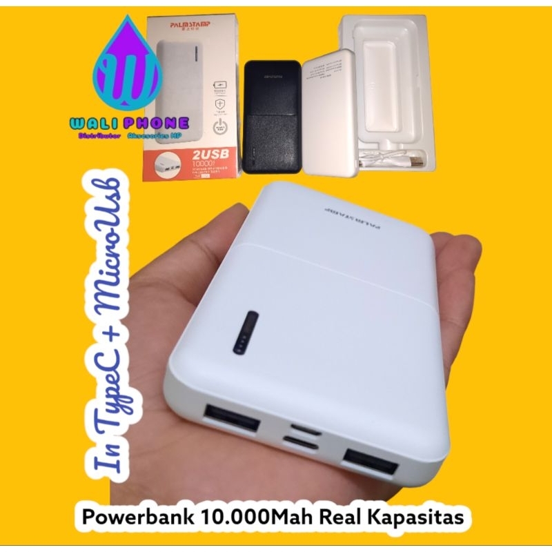Jual powerbank 2usb real kapasitas 10.000mah model slim tipis elegan ...