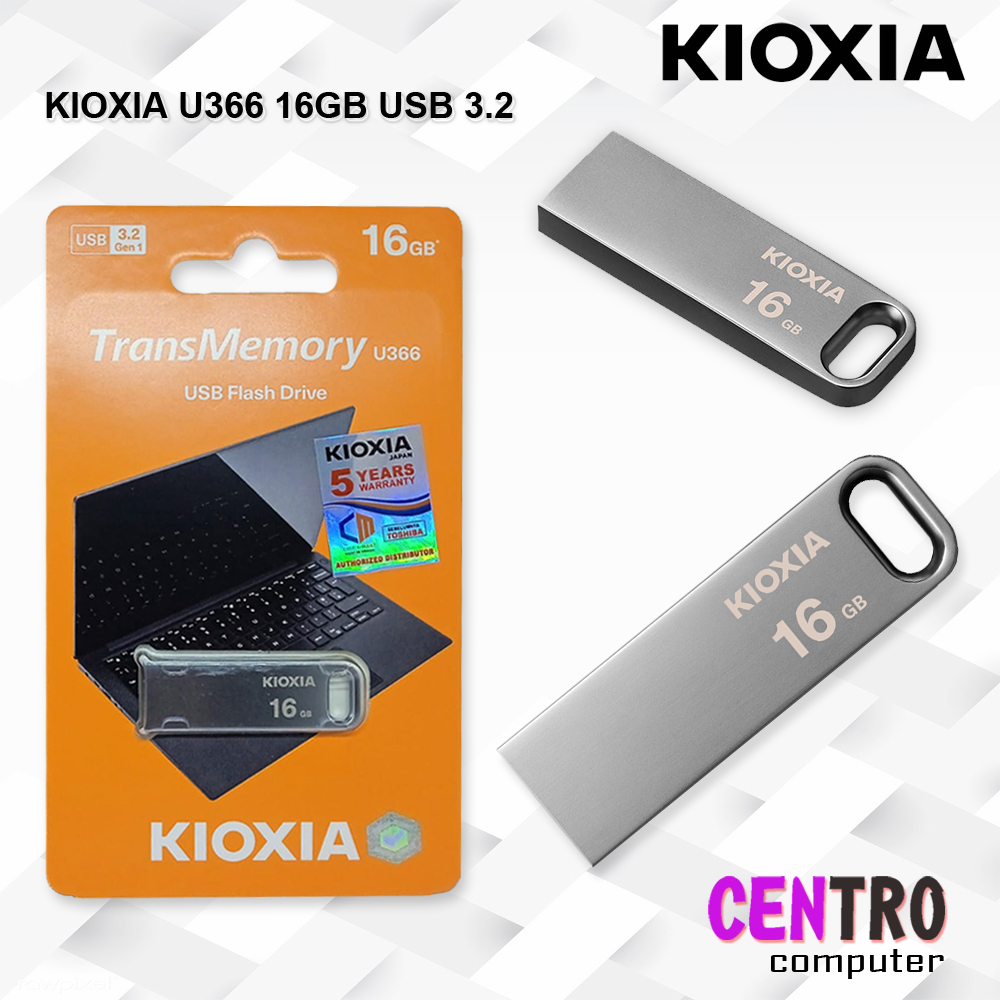 Jual Flashdisk KIOXIA U366 16GB USB 3.2 ORIGINAL Body Metal | Shopee ...