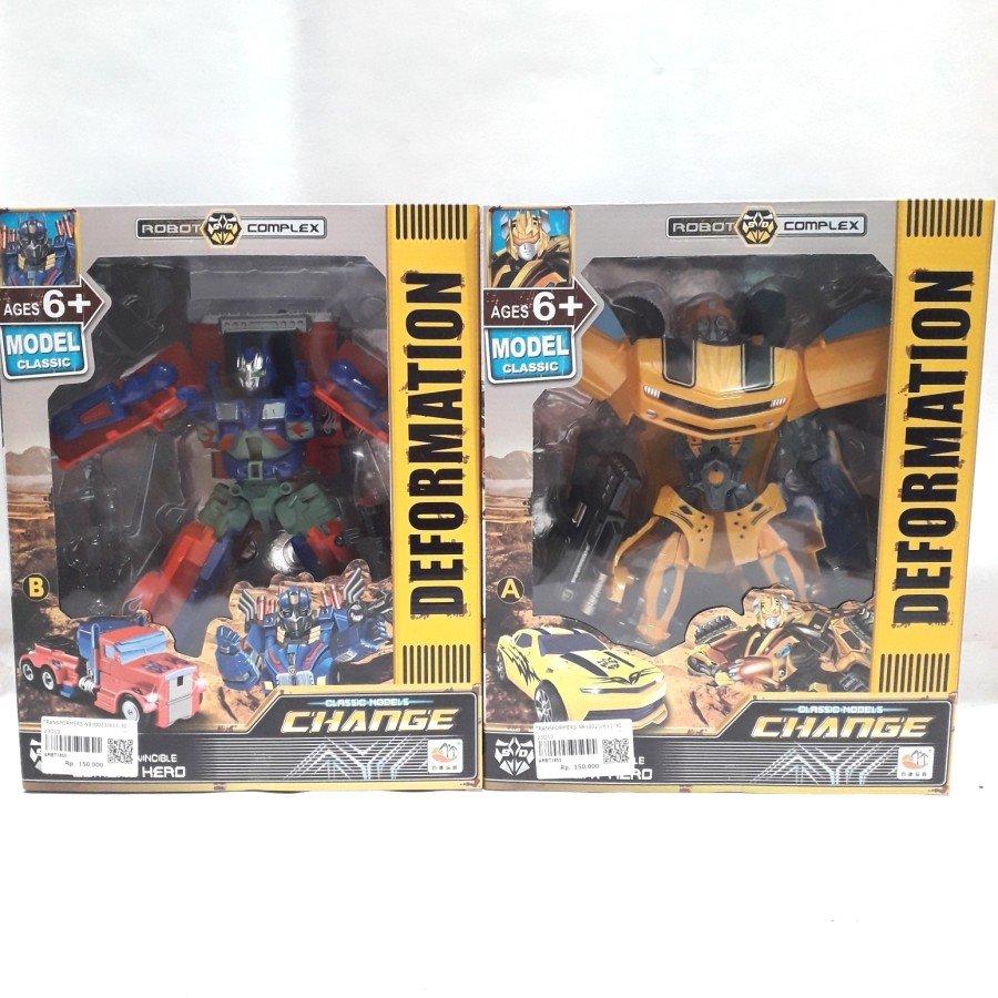 Jual Mainan Robot Transformer Deformation Bumblebee Optimus Prime 611-30/611-34 KP | Shopee ...