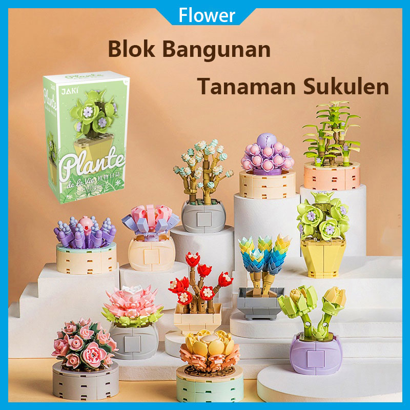Jual LOZ Mainan Balok Buket Bunga Blok Susun Bangunan Flower Bouquet DIY Untuk Dekorasi Meja ...