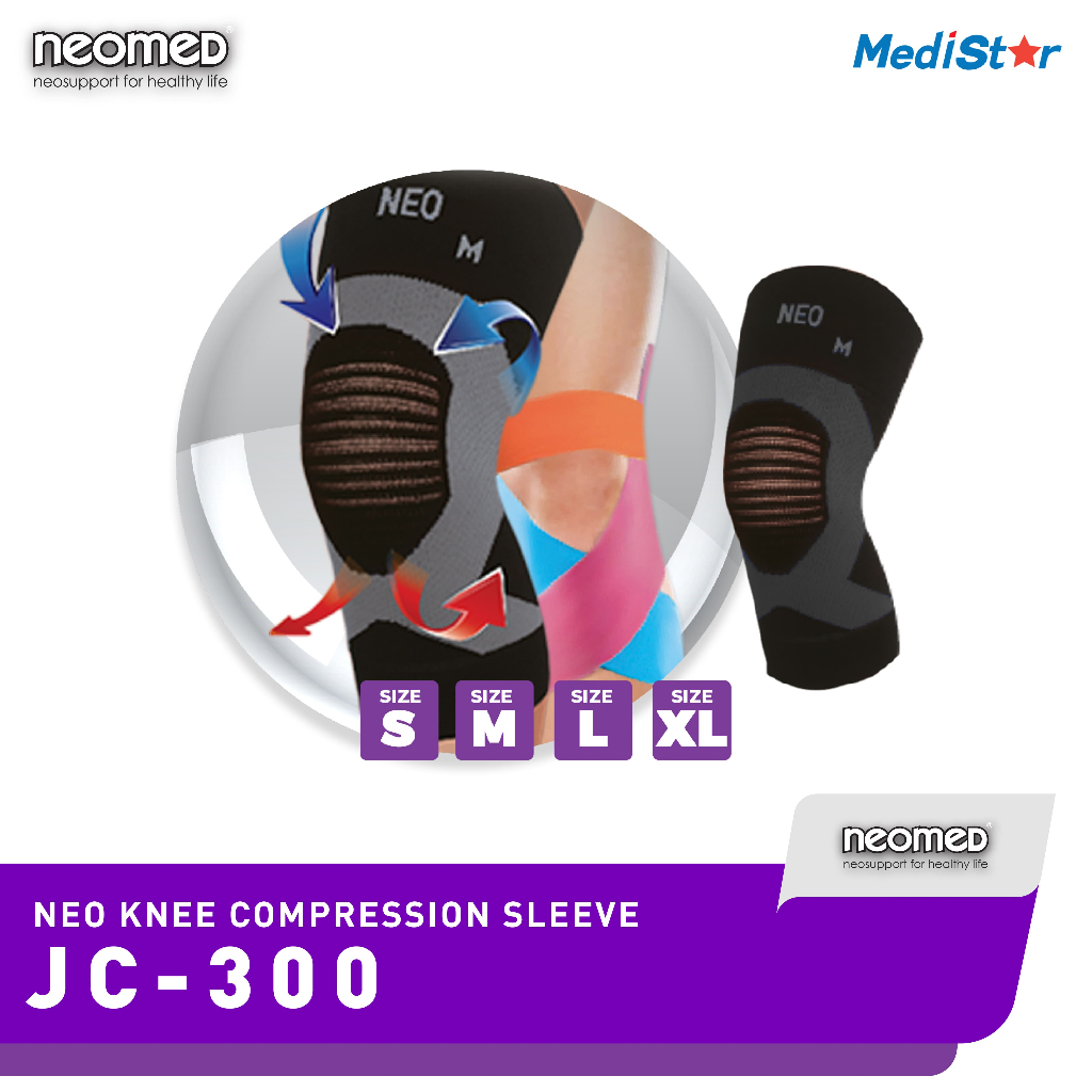 Jual NEOMED - Penyangga Lutut Compression Sleeve JC-300 | Shopee Indonesia
