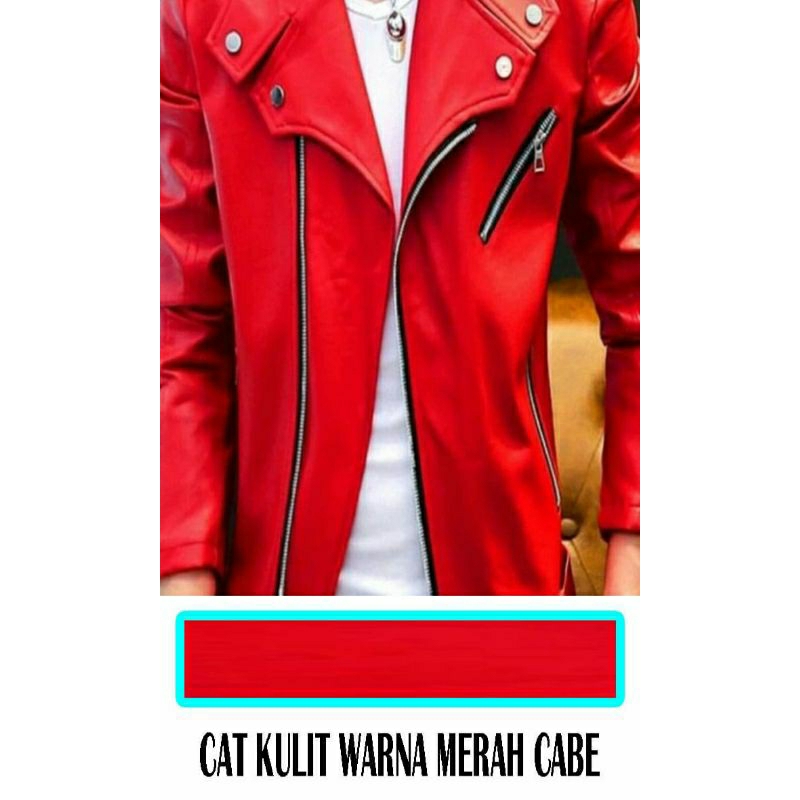 Jual CAT KULIT WARNA MERAH CABE untuk jaket,sepatu,tas,dompet...DLL ...
