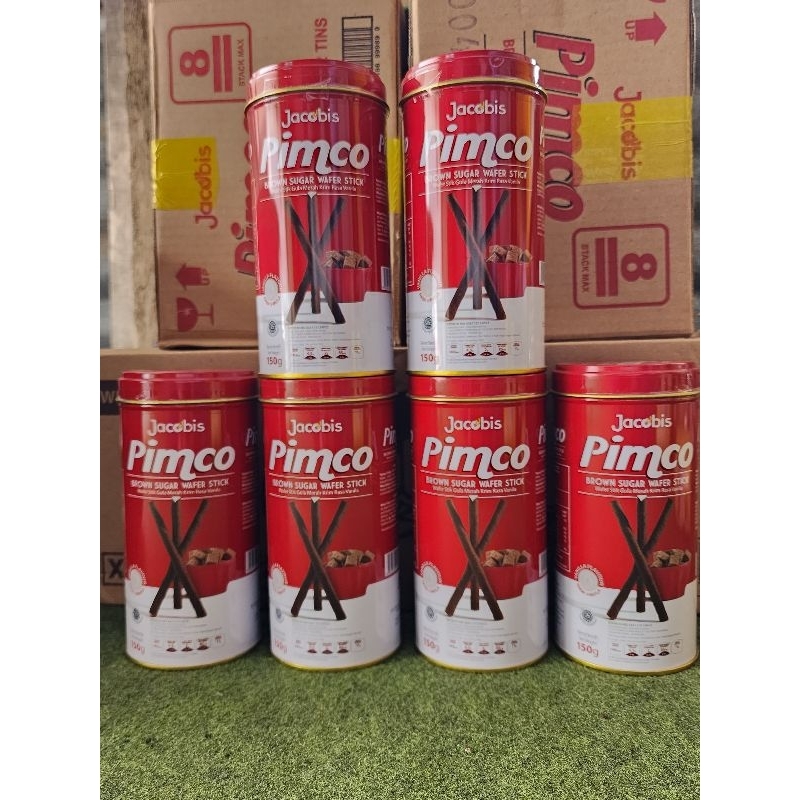 Jual PIMCO WAFER STICK BROWN SUGAR JACOBIS 150GR JAJAN KALENG | Shopee ...