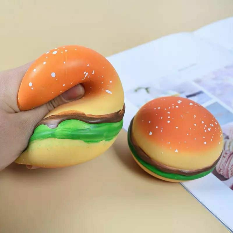 Jual hokiterus21 SQUISHY BURGER replika burger mainan masakan hamburger ...